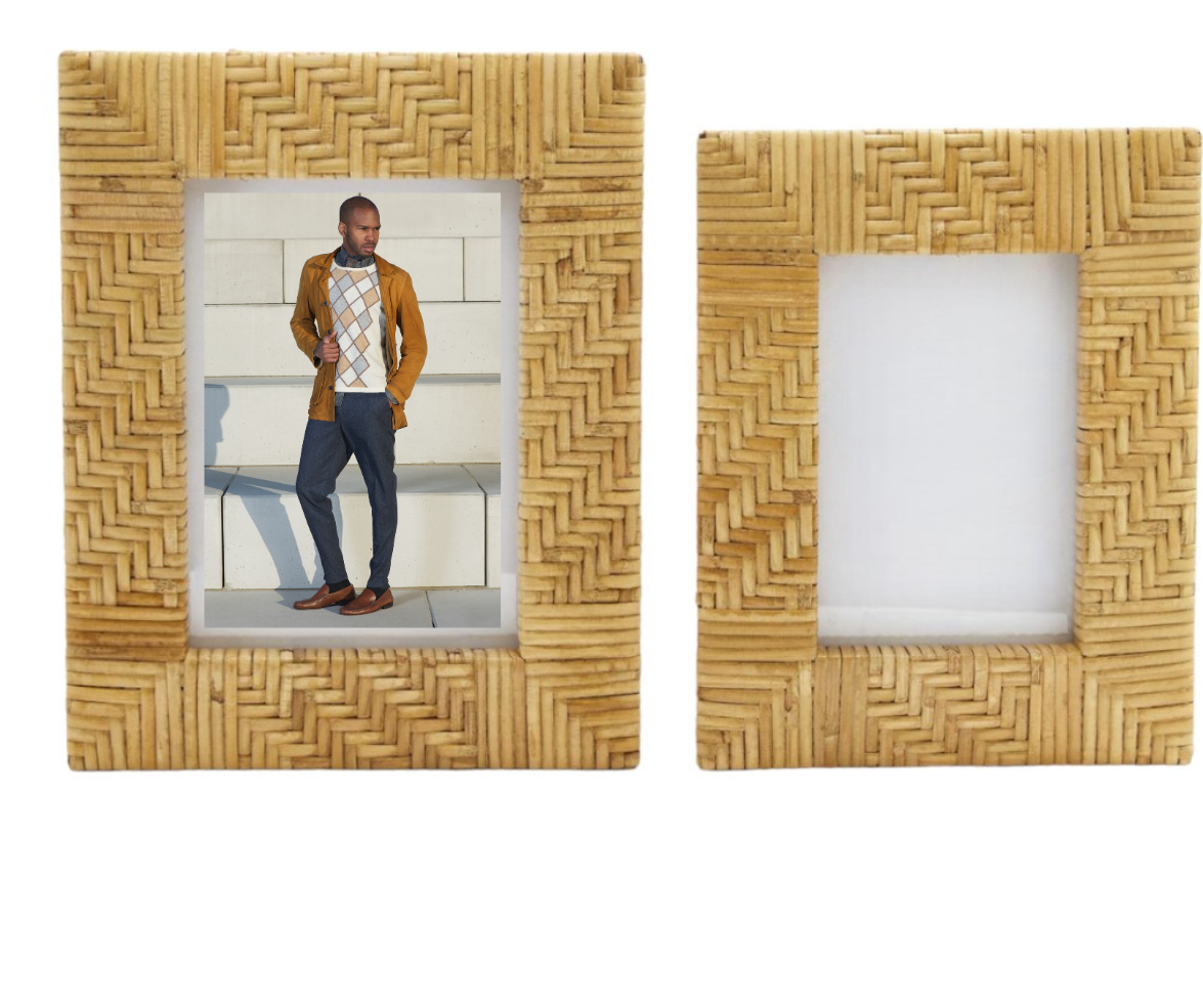 Rattan Photo Frame